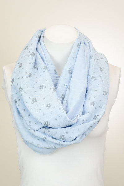 Blue Floral Infinity Scarf – Heart & Soul Clothing Co.